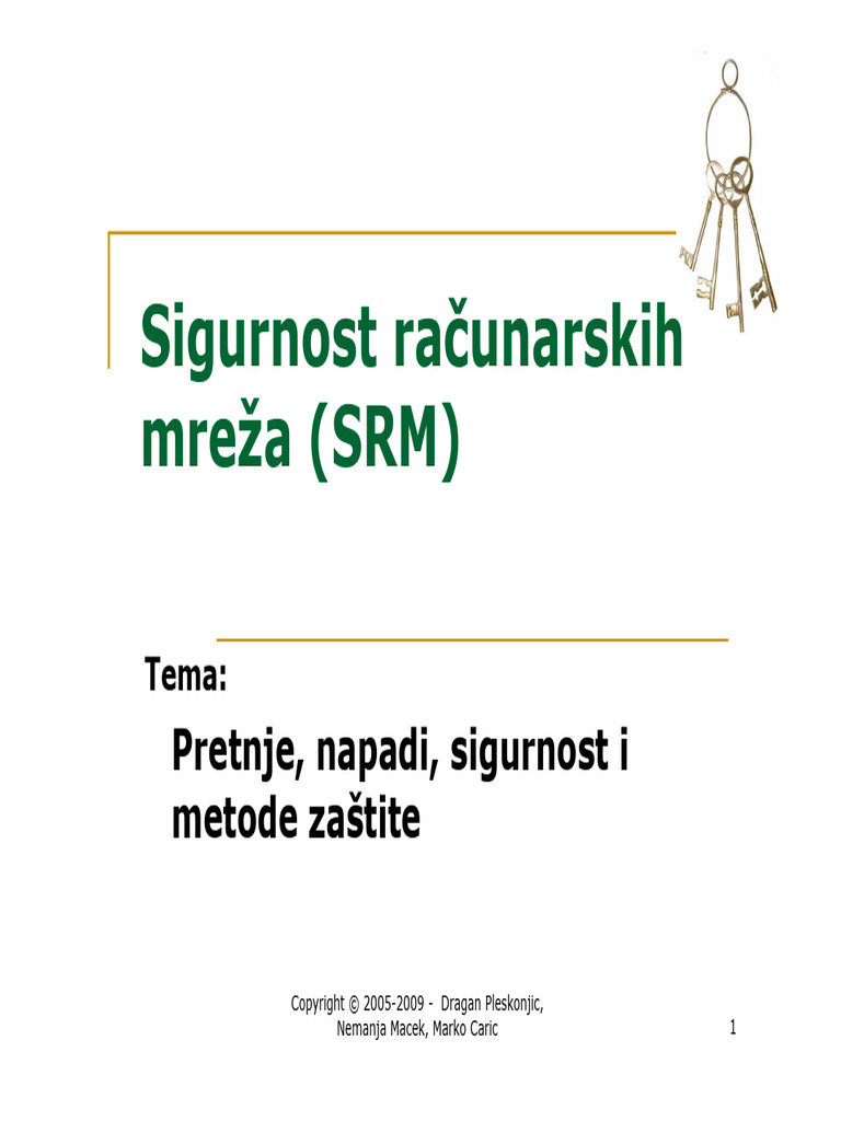 SRM Predavanje 1 | PDF