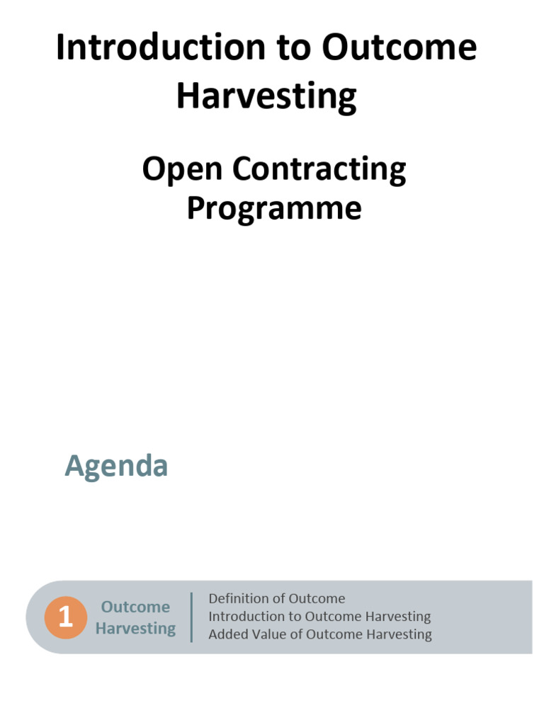 Introduction to Outcome Harvesting | PDF