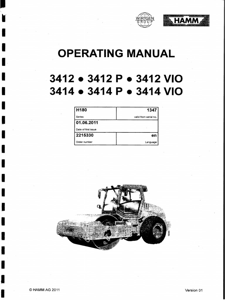 Hamm 3414 P Operation Manual | PDF