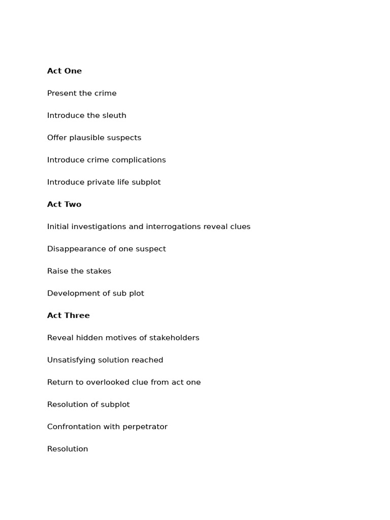 Mystery Template | PDF