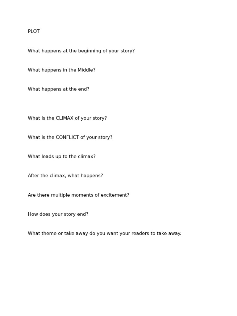 Story Structure and Key Elements Guide | PDF