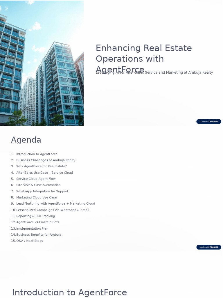 Enhancing Real Estate Operations With AgentForce | PDF | Cloud Computing | Automation