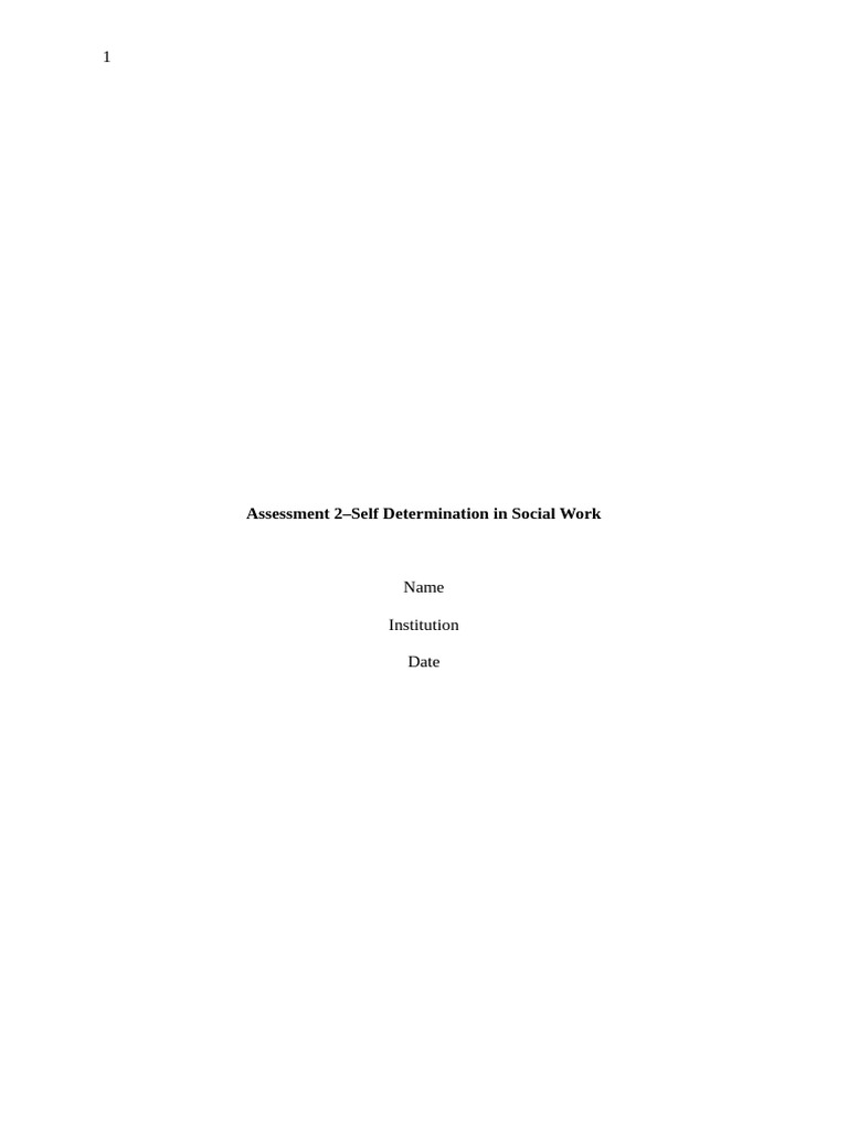 Client Self-Determination in Social Work | PDF | Social Work | Autonomy