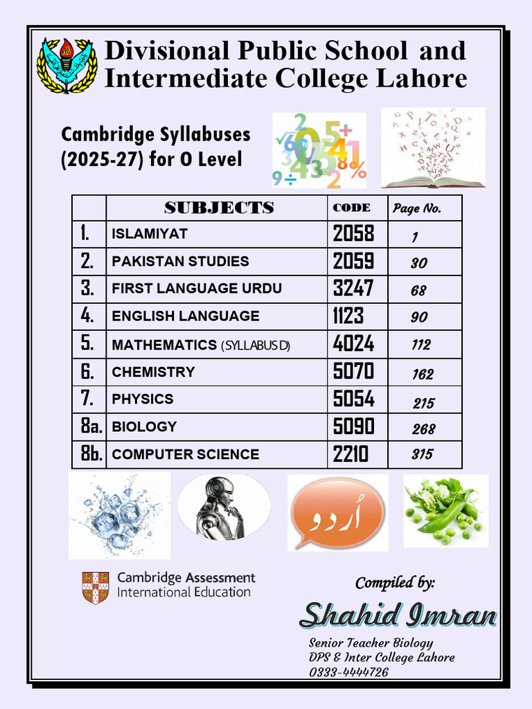 Cambridge o Level Syllabus (9 Subjects) 2024-27 Final | PDF | Hadith ...