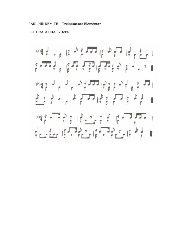 PAUL HINDEMITH - Treinamento Elementar | PDF
