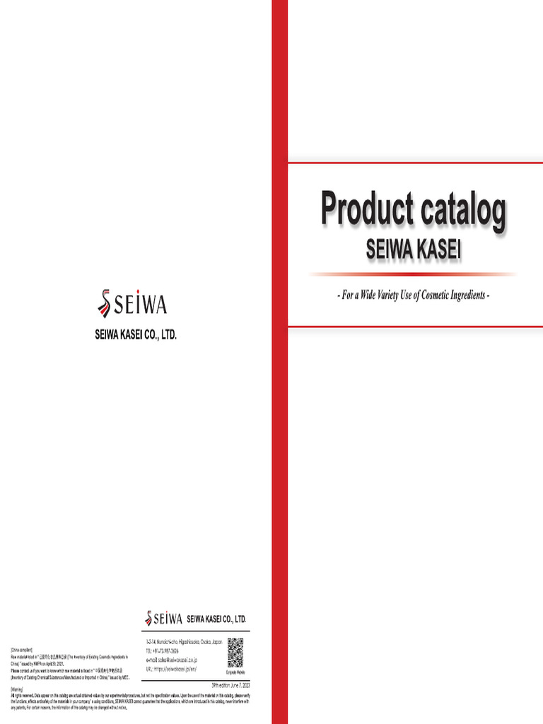 SEIWA KASEI Product Catalog | PDF