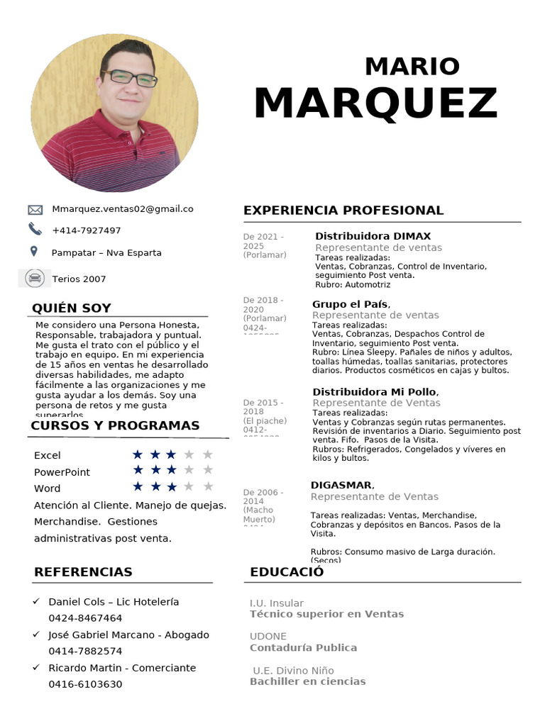 Curriculum Mario Miguel 2025 (1) | PDF