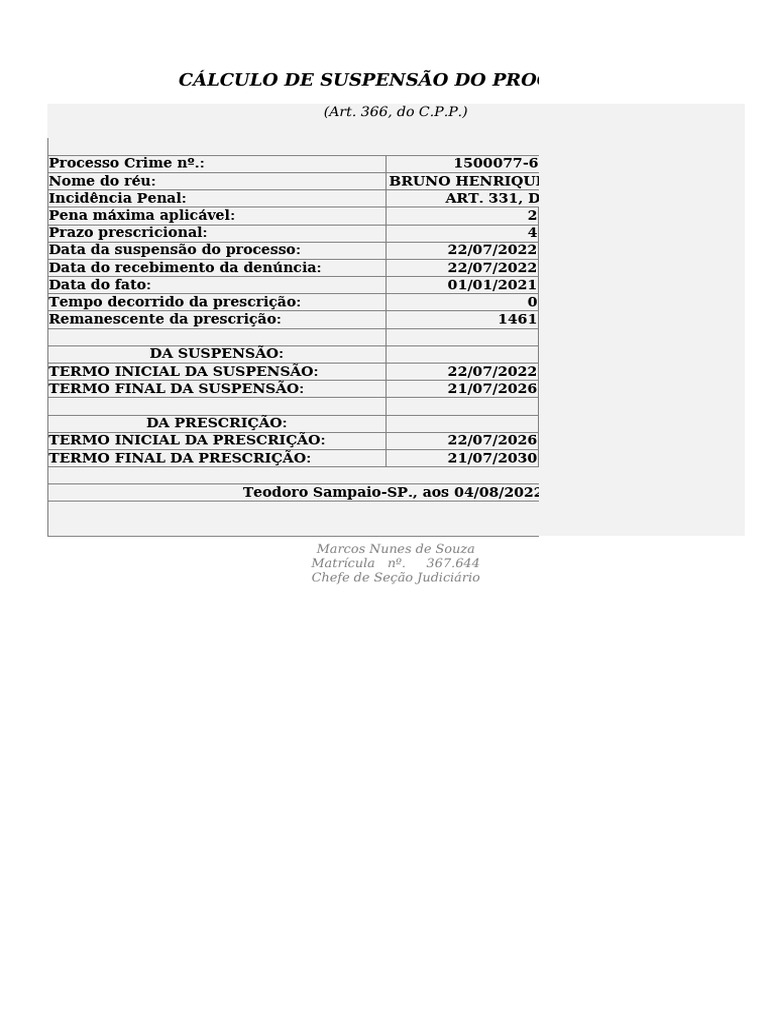 Cálculo Suspensão 366 CPP - 848-66 | PDF
