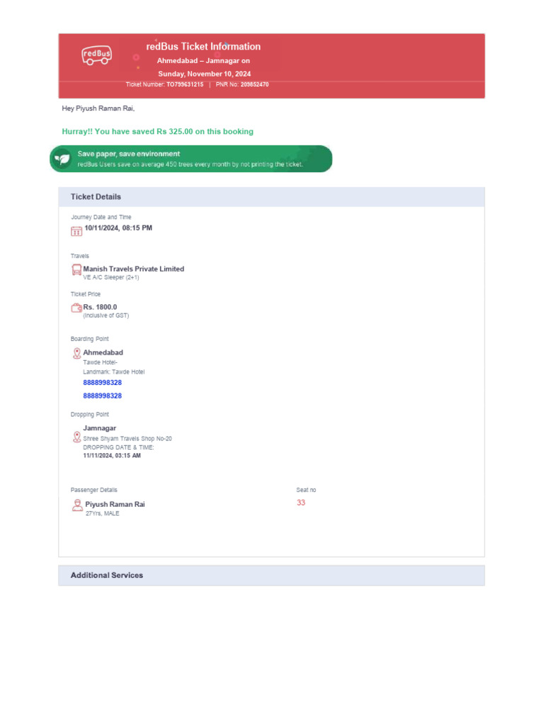 Ahemdabad to Jamnagar | PDF