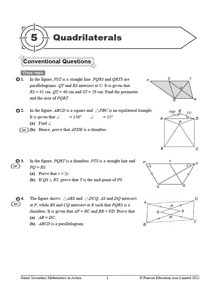 Challenging Quadrilaterals | PDF | Area | Geometry