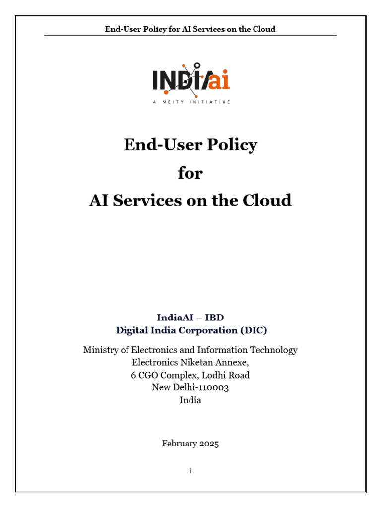 AI Cloud Services End-User Policy | PDF | Artificial Intelligence ...