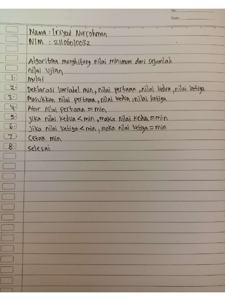 Tugas 1 Alpro Irsyad_032 | PDF