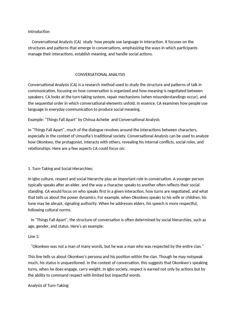 Conversational Analysis 2 | PDF | Conversation | Social Psychology