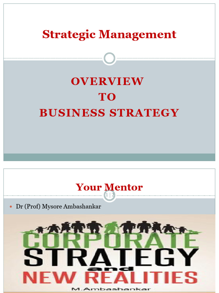 Strategic Management - An Overview | PDF | Strategic Management ...