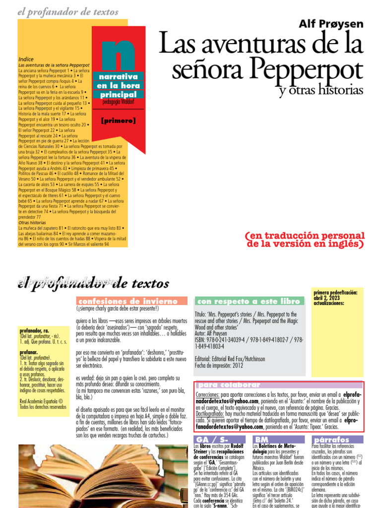 25-02 - Proysen, Alf - Las Aventuras de La Señora Pepperpot | PDF