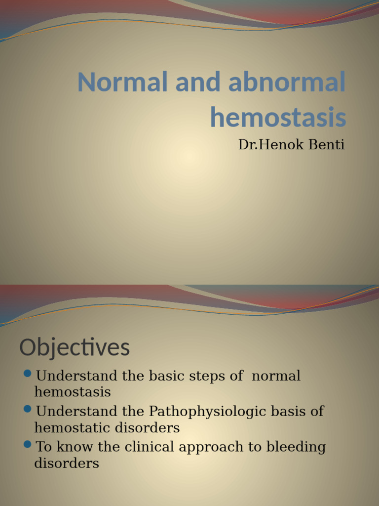 8.6. Normal and Abnormal Hemostasis | PDF | Coagulation | Hemostasis