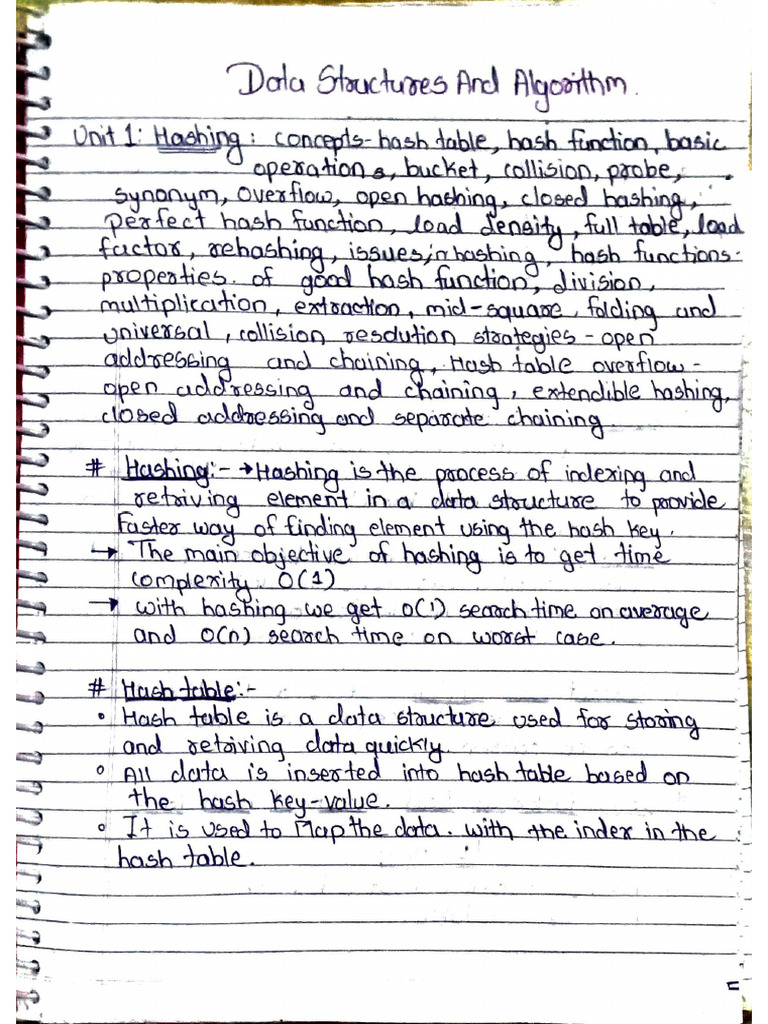 DSA Unit 1 & Solved PYQ | PDF