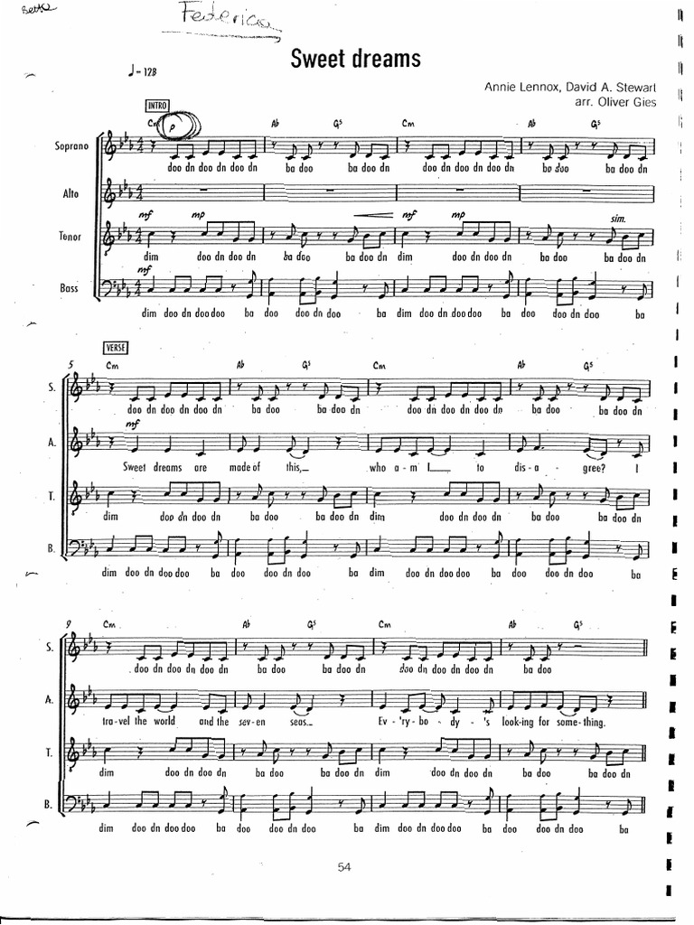 Sweet Dreams Lyrics Overview | PDF | Singing | Vocal Music