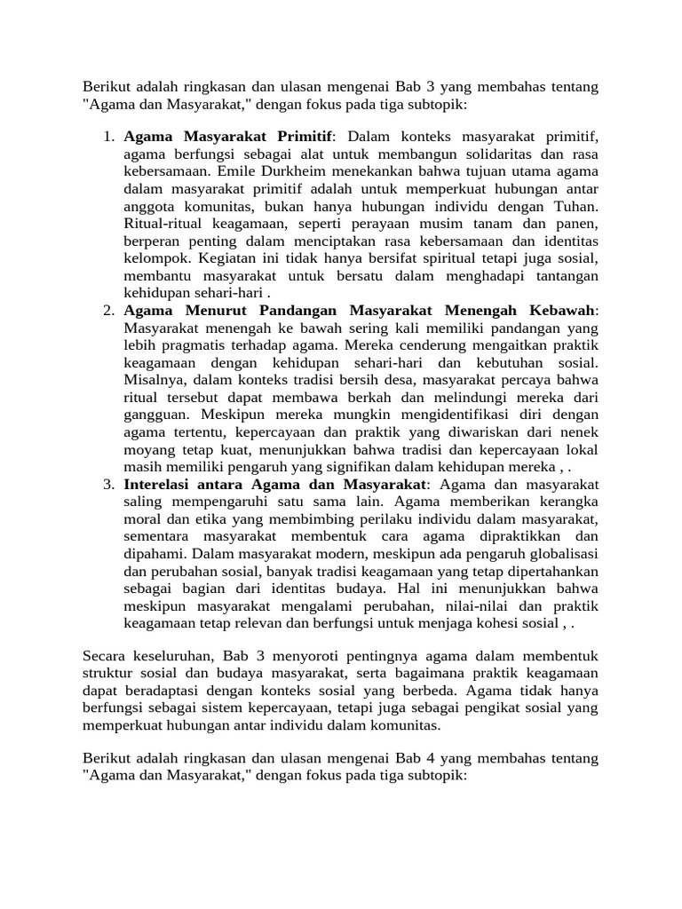 Berikut Adalah Ringkasan Dan Ulasan Mengenai Bab 3 Yang Membahas Tentang | PDF