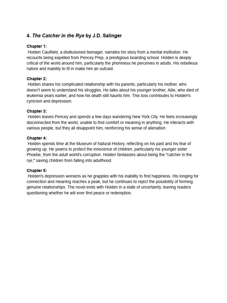 The Catcher in The Rye | PDF