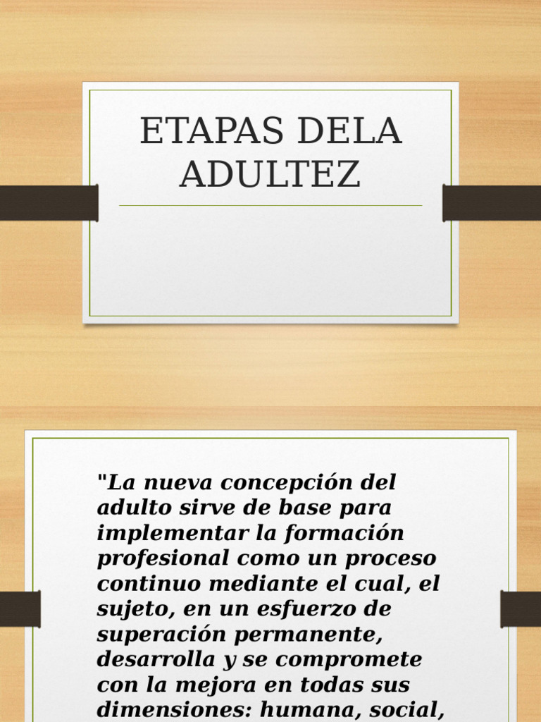 Etapas de La Adultez - Ii | PDF | Adultos | Sicología