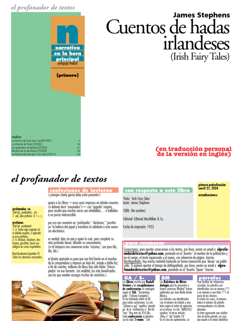 24-02 - Stephens, James - Cuentos de Hadas Irlandeses | PDF