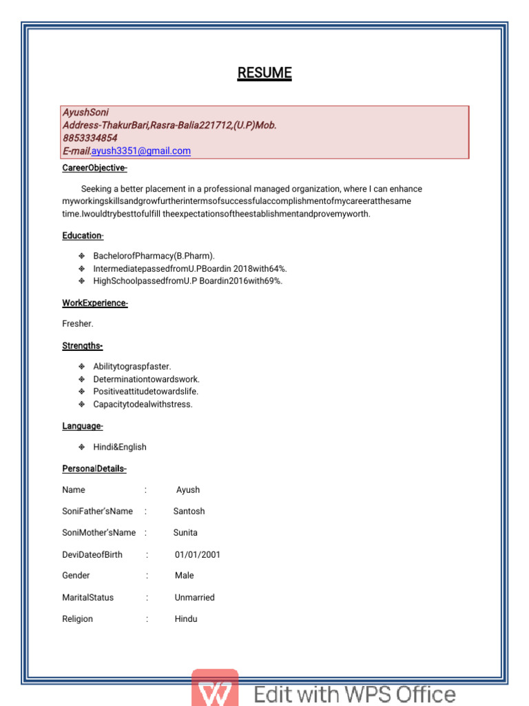 Ayush Resume - 080834 | PDF