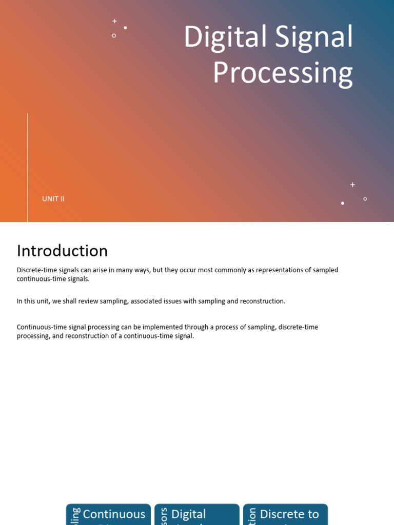 Digital Signal Processing Combined 2 | PDF | Discrete Time And ...