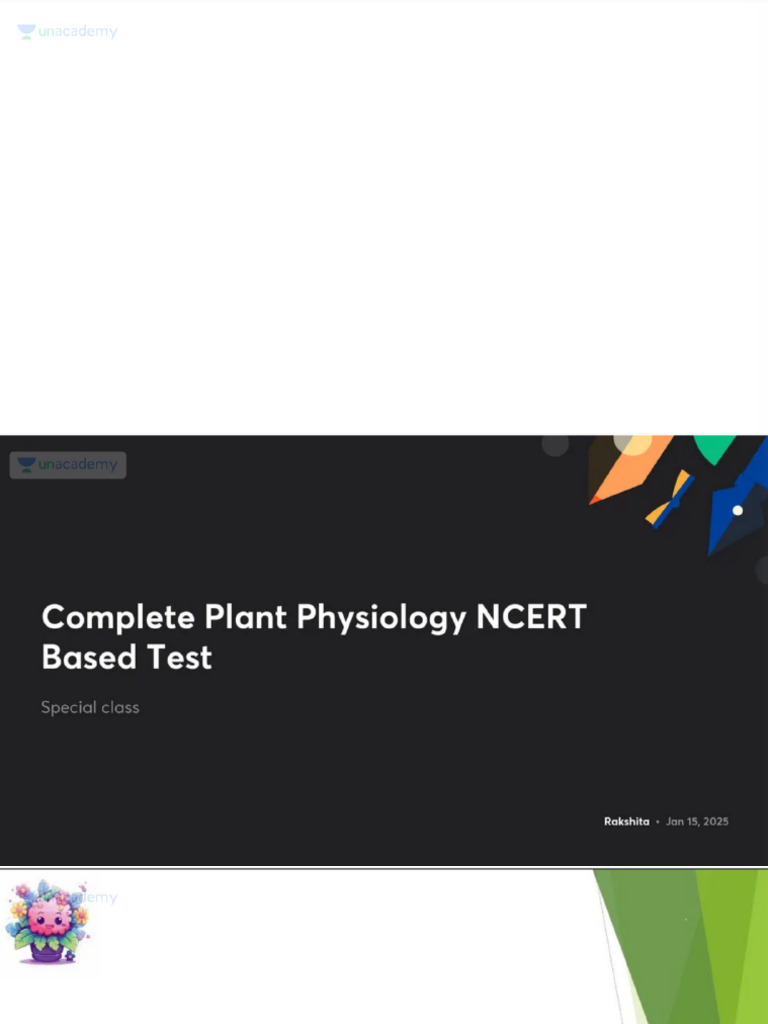 Complete PlantPhysiology NCERT BasedTest With Annonated | PDF