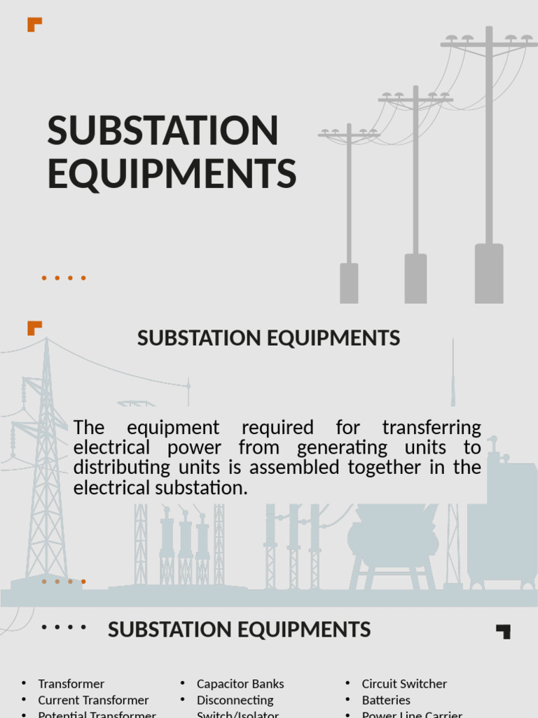 SUMBONG - SUBSTATION EQUIPMENTS | PDF | Transformer | Power Engineering