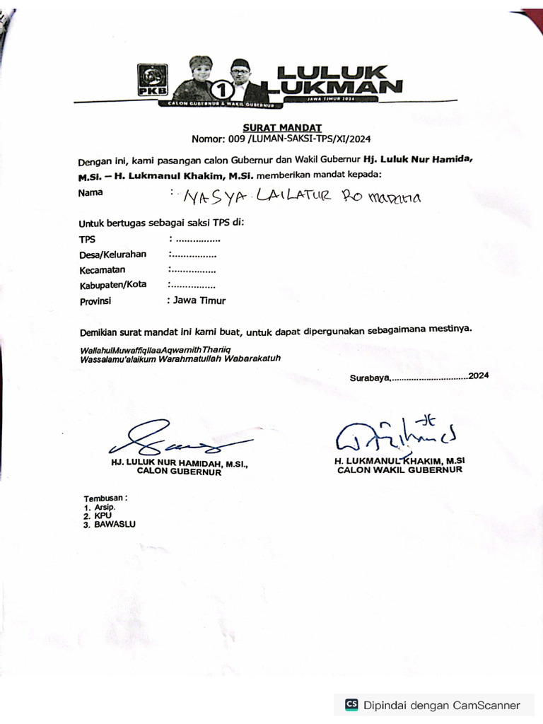 Surat Mandat Gub | PDF