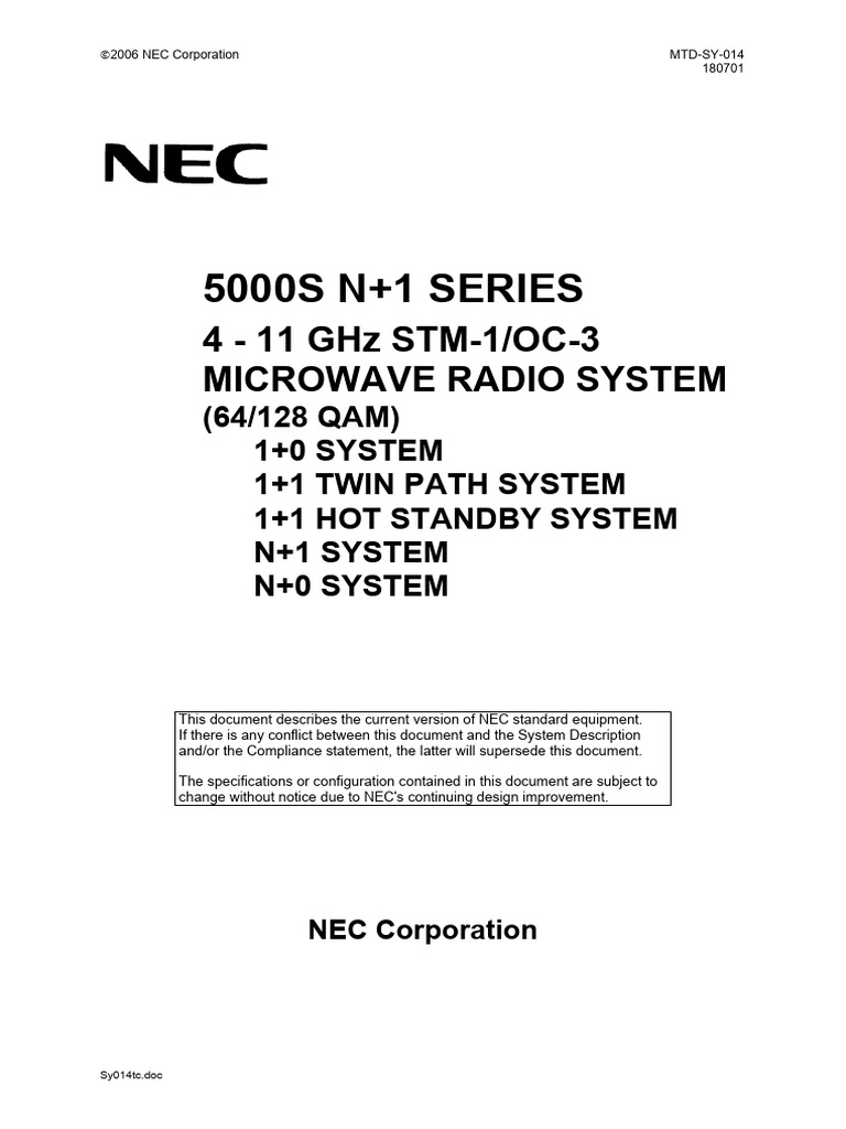 NEC DMR5000S Manual (With Radios) | PDF | Amplifier | Modulation