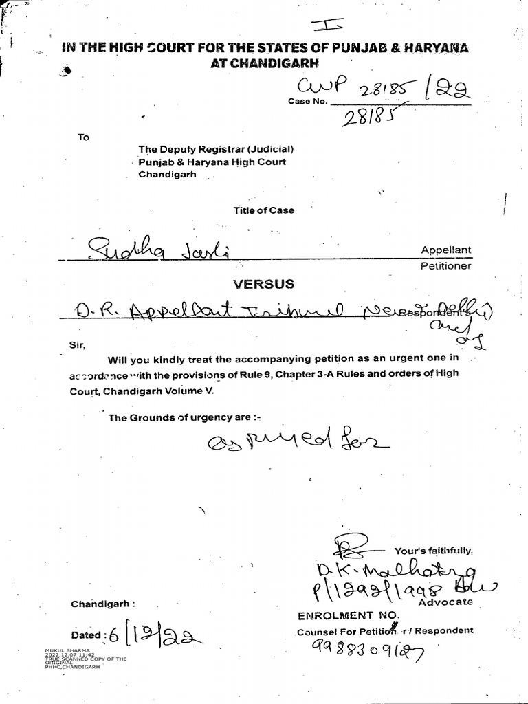 CWP 28185 2022 Paper Book | PDF | Common Law