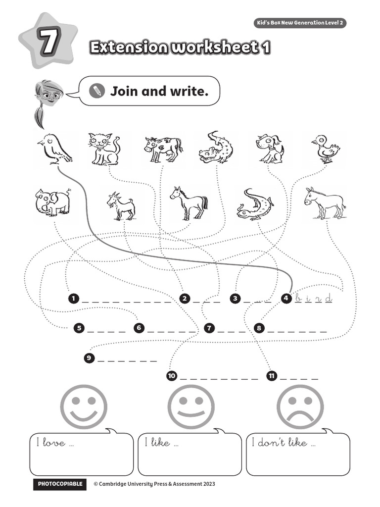 KBNGESS KidsBox_Level2_Unit7_Extension_worksheet_1 | PDF