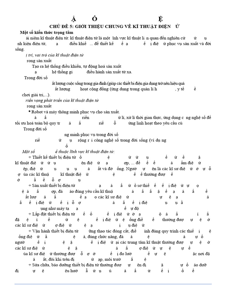 Ôn Tập KT cuối kì II_CN12 (KTĐT) | PDF