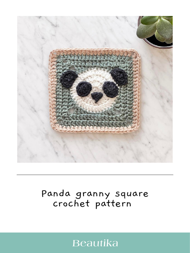 Panda - Granny Squares Animal Blanket | PDF