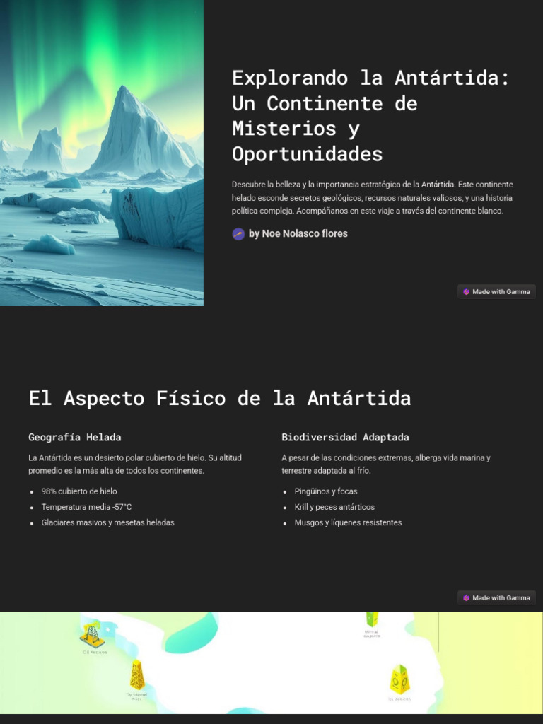 Explorando La Antartida Un Continente de Misterios y Oportunidades | PDF
