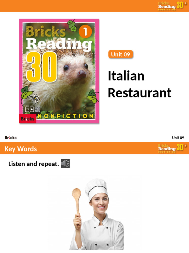 Bricks Reading 30 Nonfiction - L1 - SB - PPT - Unit 09 | PDF | Learning ...