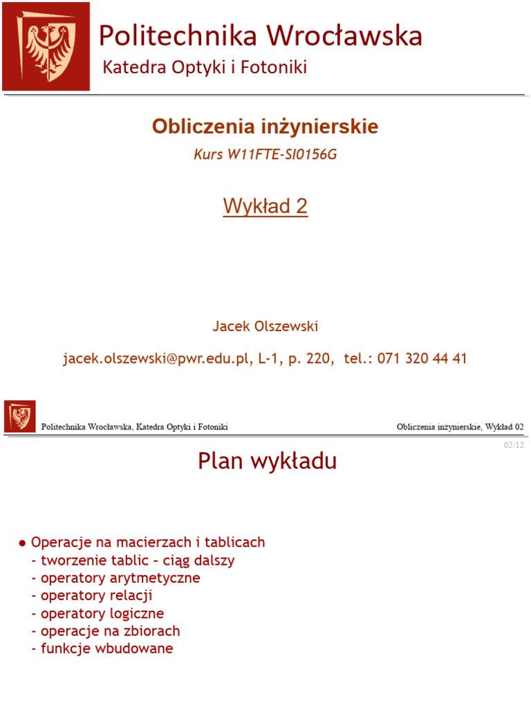 Oi Wyklad 02 | PDF