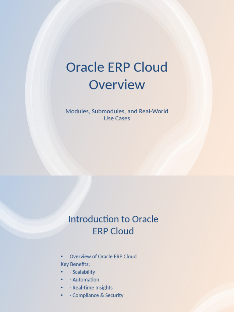 Oracle Erp Cloud Overview | PDF | Enterprise Resource Planning | Oracle Corporation