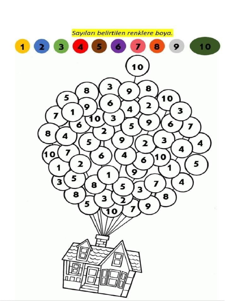 Dibujod para Colorear Numeros Del 1-10 | PDF