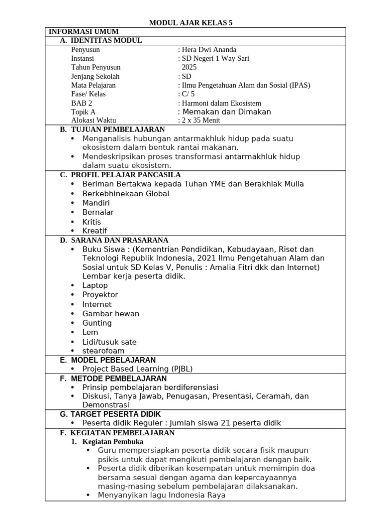 Modul Observasi LIANA FIX Upload Ok | PDF