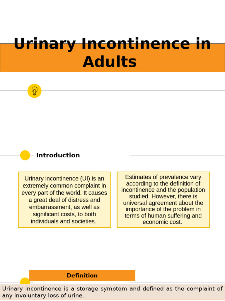 Urinary Incontinence | PDF | Urinary Incontinence | Medicine
