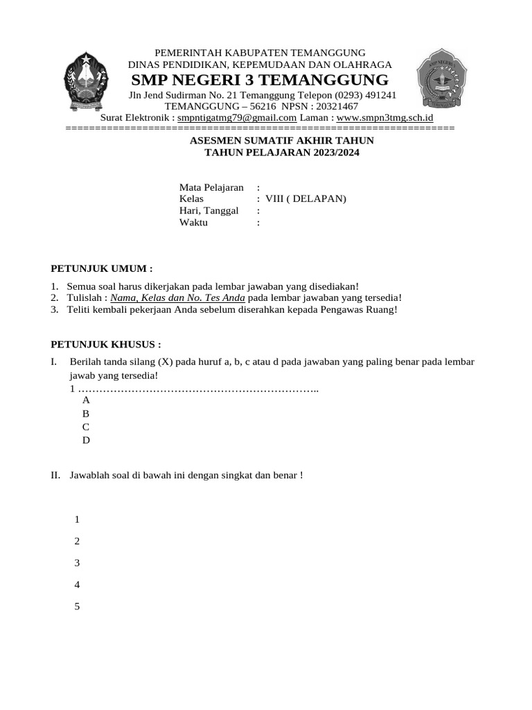 Format Asat 2024 | PDF