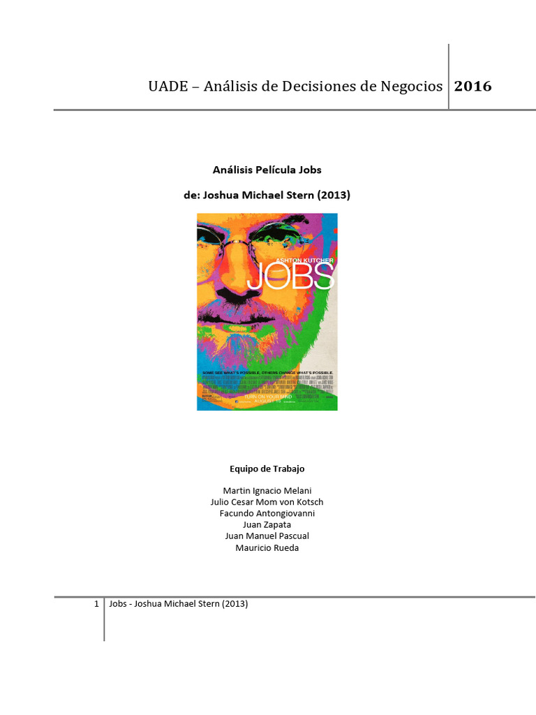 Film Jobs | PDF | Apple Inc.