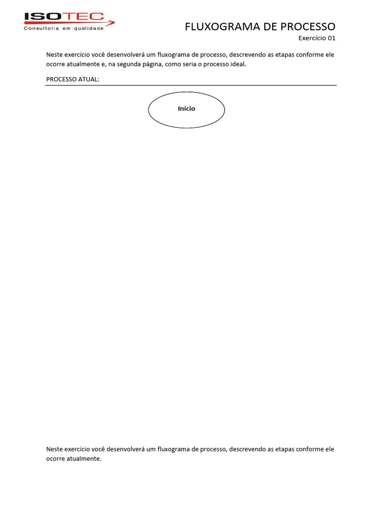 MASP Exercício 01 - FLUXOGRAMA DE PROCESSO | PDF