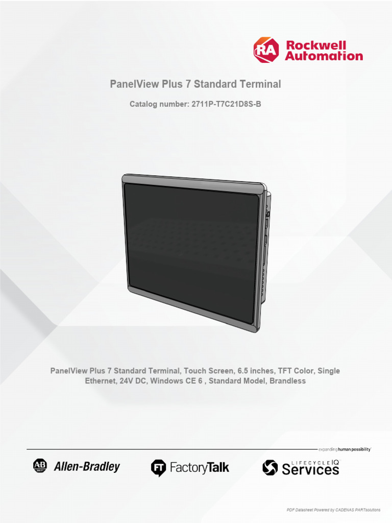 PanelView Plus 7 Terminal Data Sheet | PDF