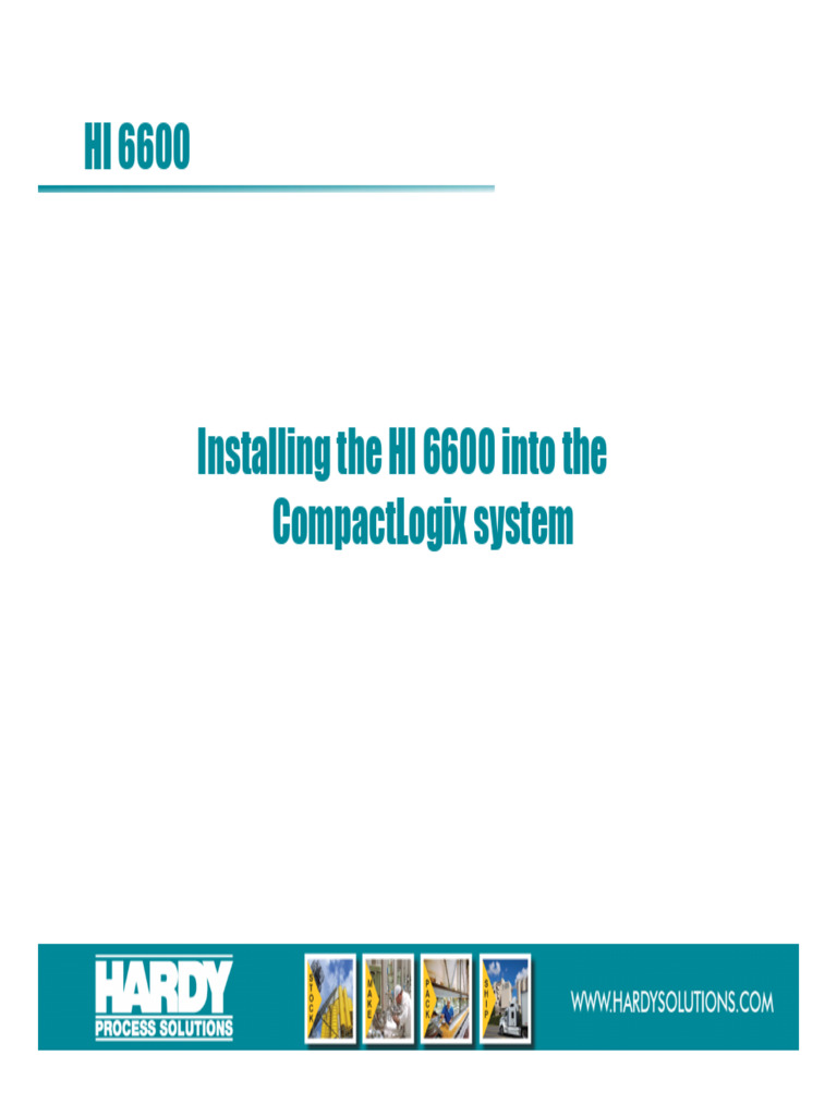 HI6600 - CompactLogix - Weight Processor Modular Sensor System Setting Up | PDF