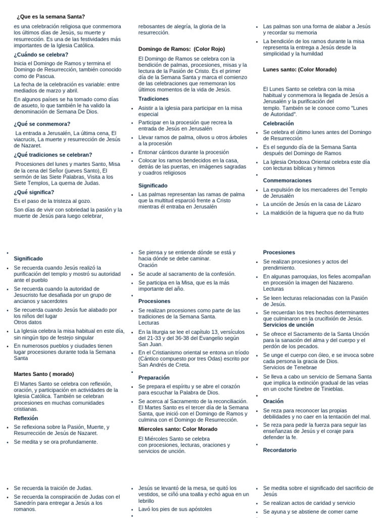 Que Es La Semana Santa | PDF | Pascua de Resurrección | Adoración