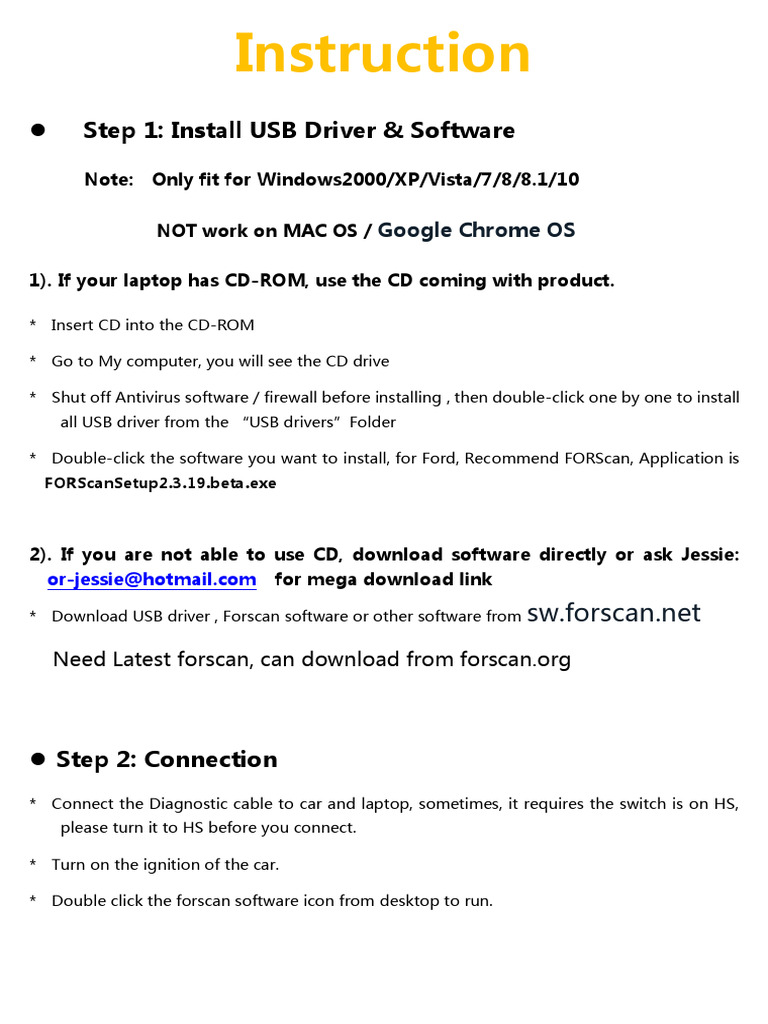 FORSCAN ELM327 User Manual | PDF